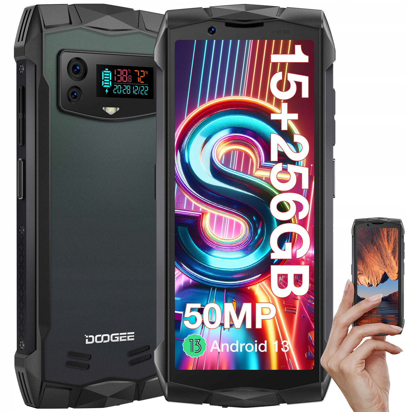 DOOGEE Smartfon SMINI 15GB+256GB 4.5" QHD IP68IP69K SIM Android 13 WIFI NFC - Sklep, Opinie ...