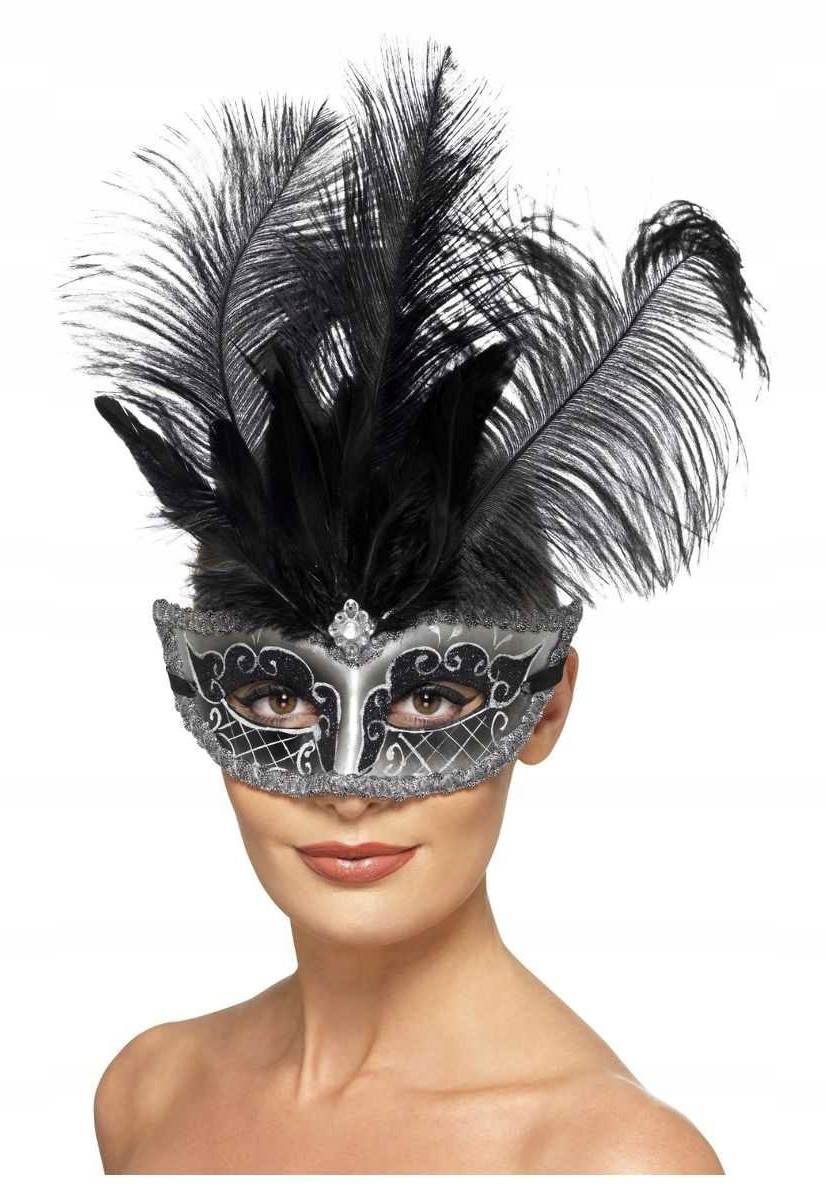 Маска венецианская с волосами - 88 фото