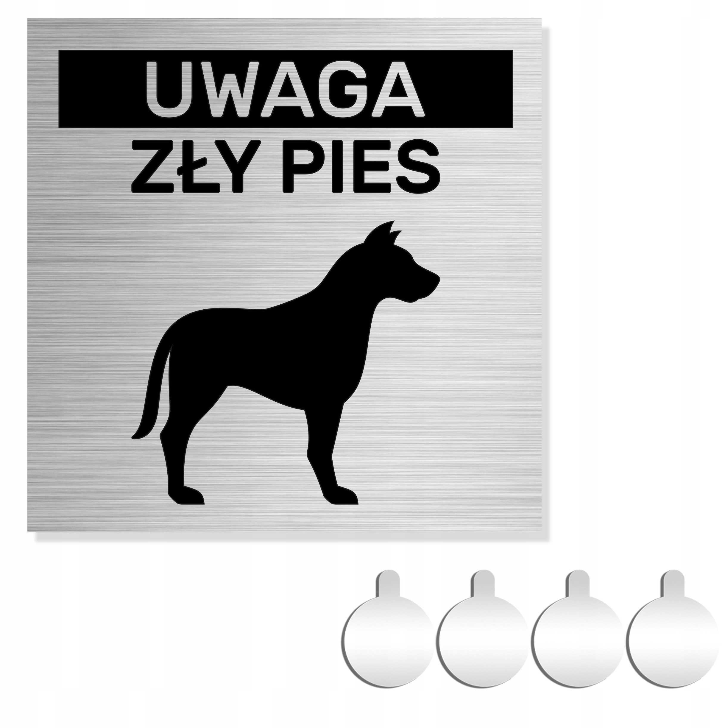 NEREZOVÁ Tabuľka na plot/plot POZOR ZLÝ PES 10x10 hliník za 4.70EUR ...