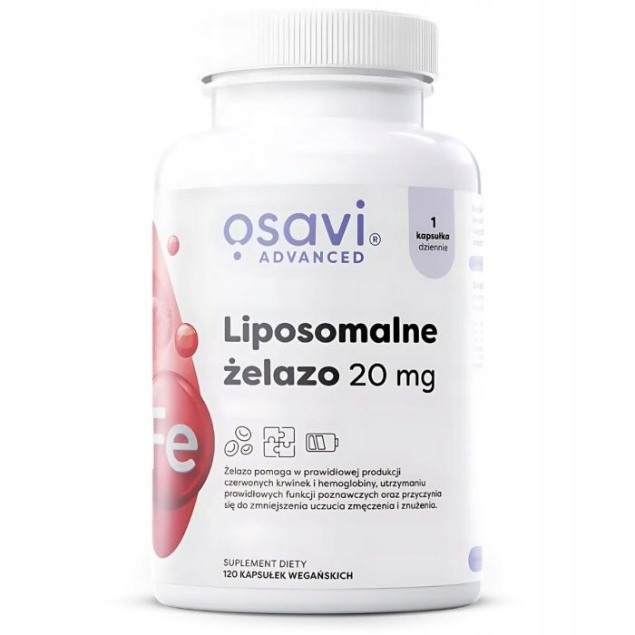 Liposzómás vas, 20mg - 120 vegan caps za 6375.00HUF-ért - Allegro