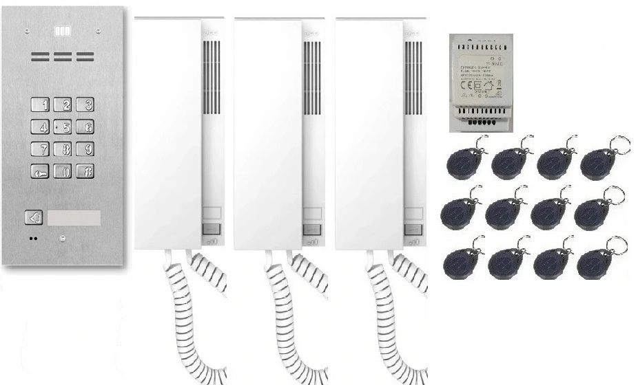 domofon ACO 3 rodzinny kody breloki FAMILIO +biuro • Cena, Opinie ...