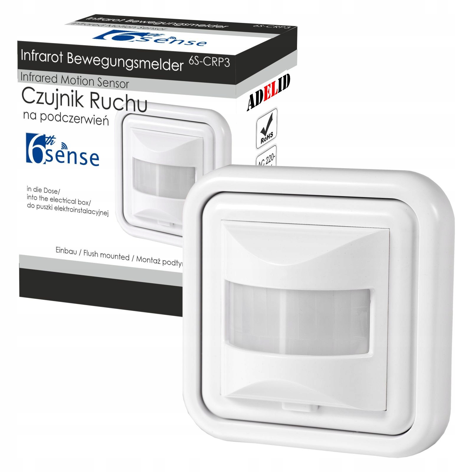 Czujnik ruchu sensor do puszki LED 160° 2/3 żyłowy (5900378900122 ...