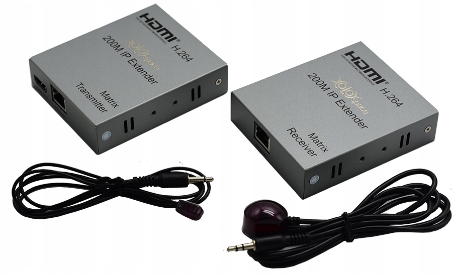 Przedłużacz Konwerter HDMI do RJ45 LAN 200m Router Switch TCP H.264 IR ...