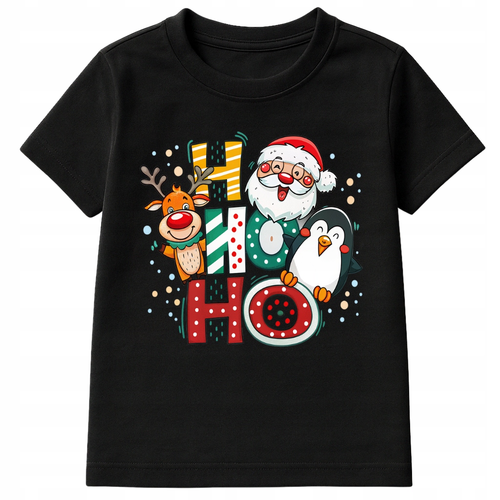 Gyerek póló karácsonyi Mikulás rénszarvas HO HO HO pingvin ünnepi ...