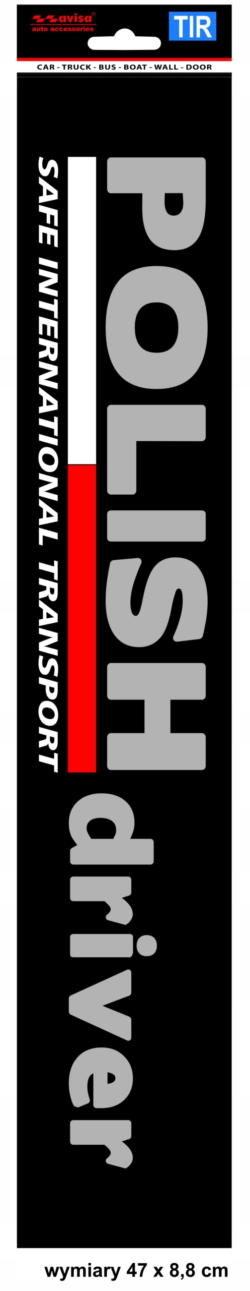 Nálepka na auto POLISH DRIVER 47 x 8,8 cm Avisa za 103 Kč - Allegro