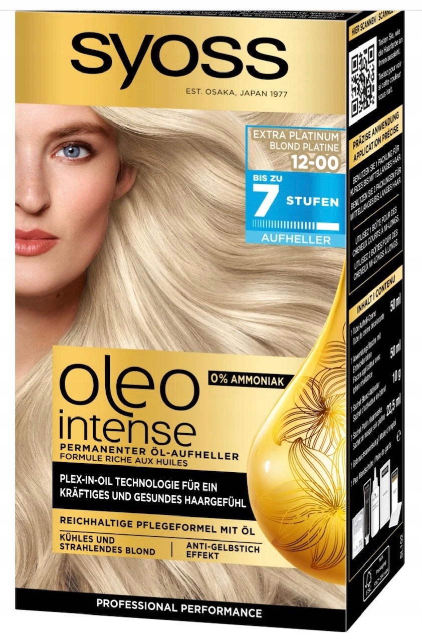 Syoss Oleo Intense Farba Extra Platynowa 12-00 z NIEMIEC (4015100310931) • Cena, Opinie ...