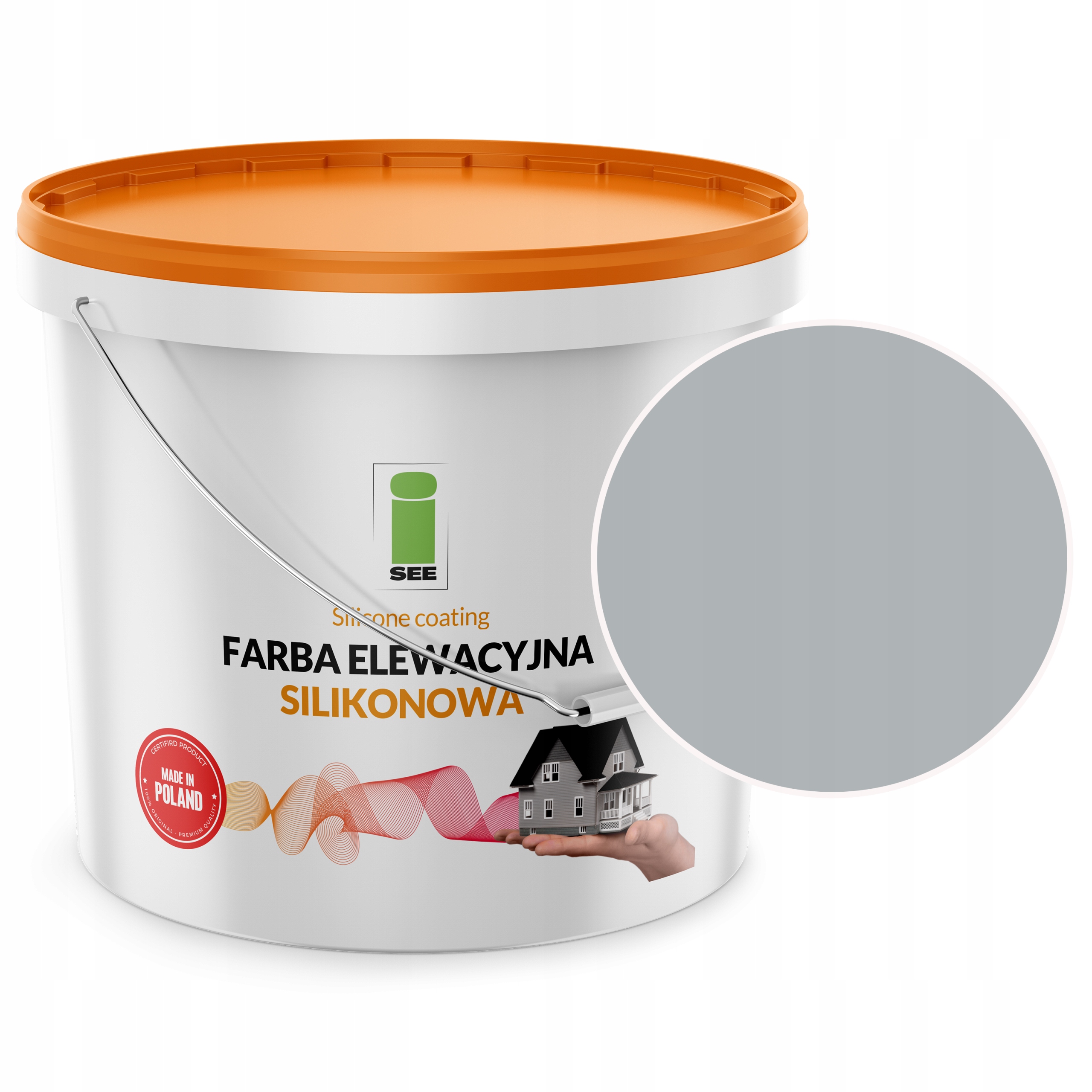 FARBA ELEWACYJNA FASADOWA ZEWNĘTRZNA SZARA JASNA S253 ODCIEŃ 10L (S253) • Cena, Opinie • Farby ...