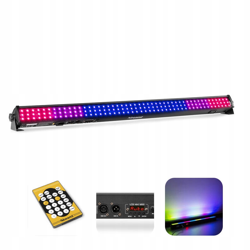 Belka oświetleniowa LCB144 MKII LED SMD RGB DMX Master/Slave pilot ...