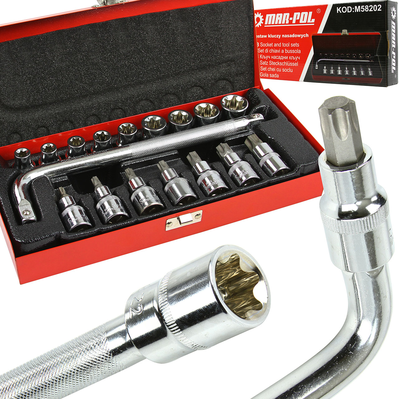 KLUCZE NASADOWE 17el E10 - E24 nasadki bity torx 5904954632131 za 117.56PLN z Zawiercie ...