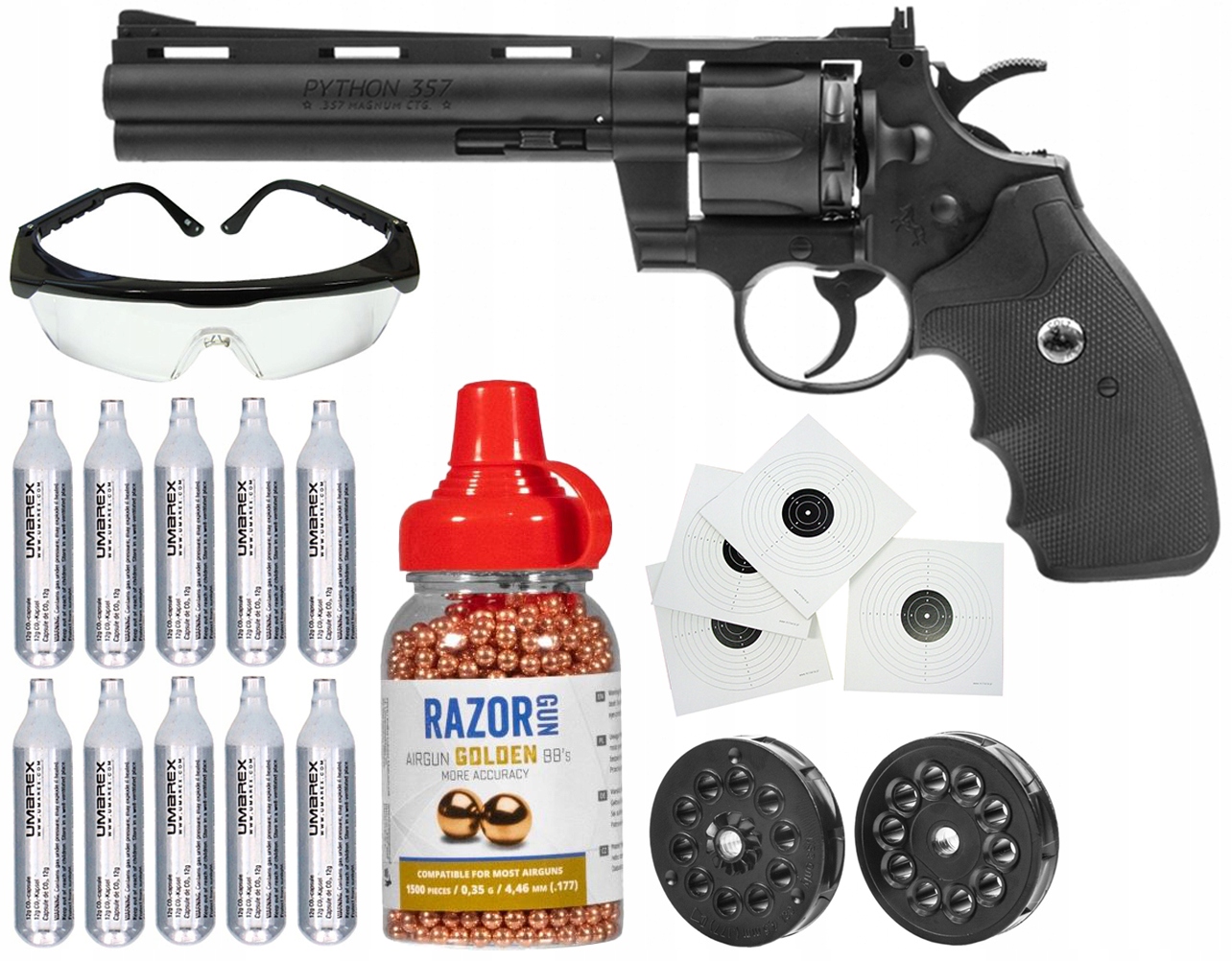 Rewolwer wiatrówka Colt Python 6" 4,5 mm BB CO2 - 4000844573445 ...