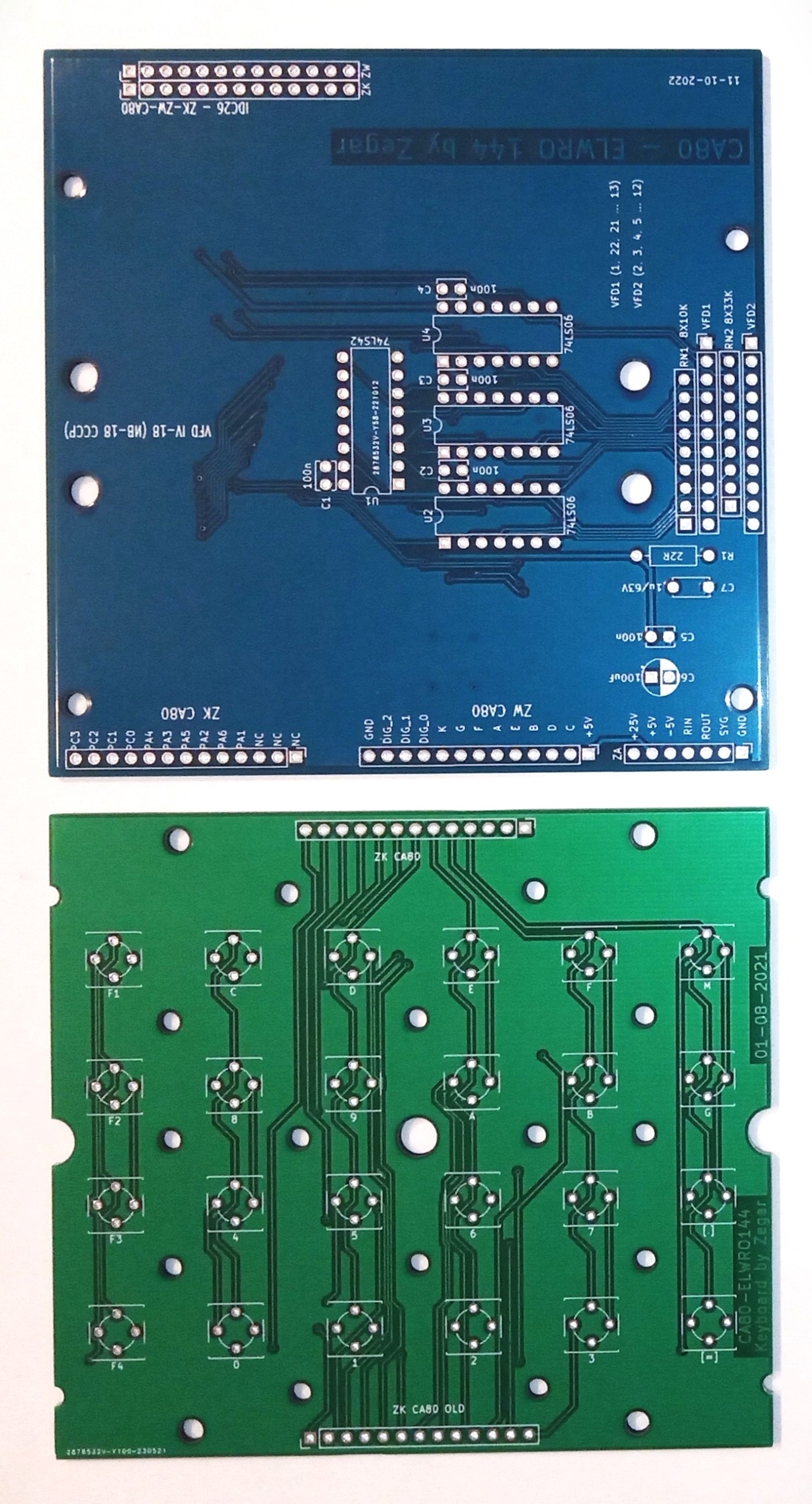 Zestaw PCB klawiatura i VFD dla CA80 do samodzielnego montażu. RCbus ...