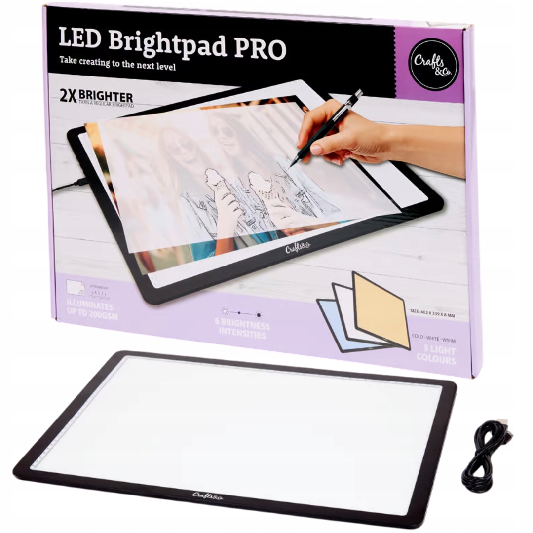 TABLICA LED DO RYSOWANIA KREŚLARSKA A3 ULTRALEKKA TABLET GRAFICZNY USB ...