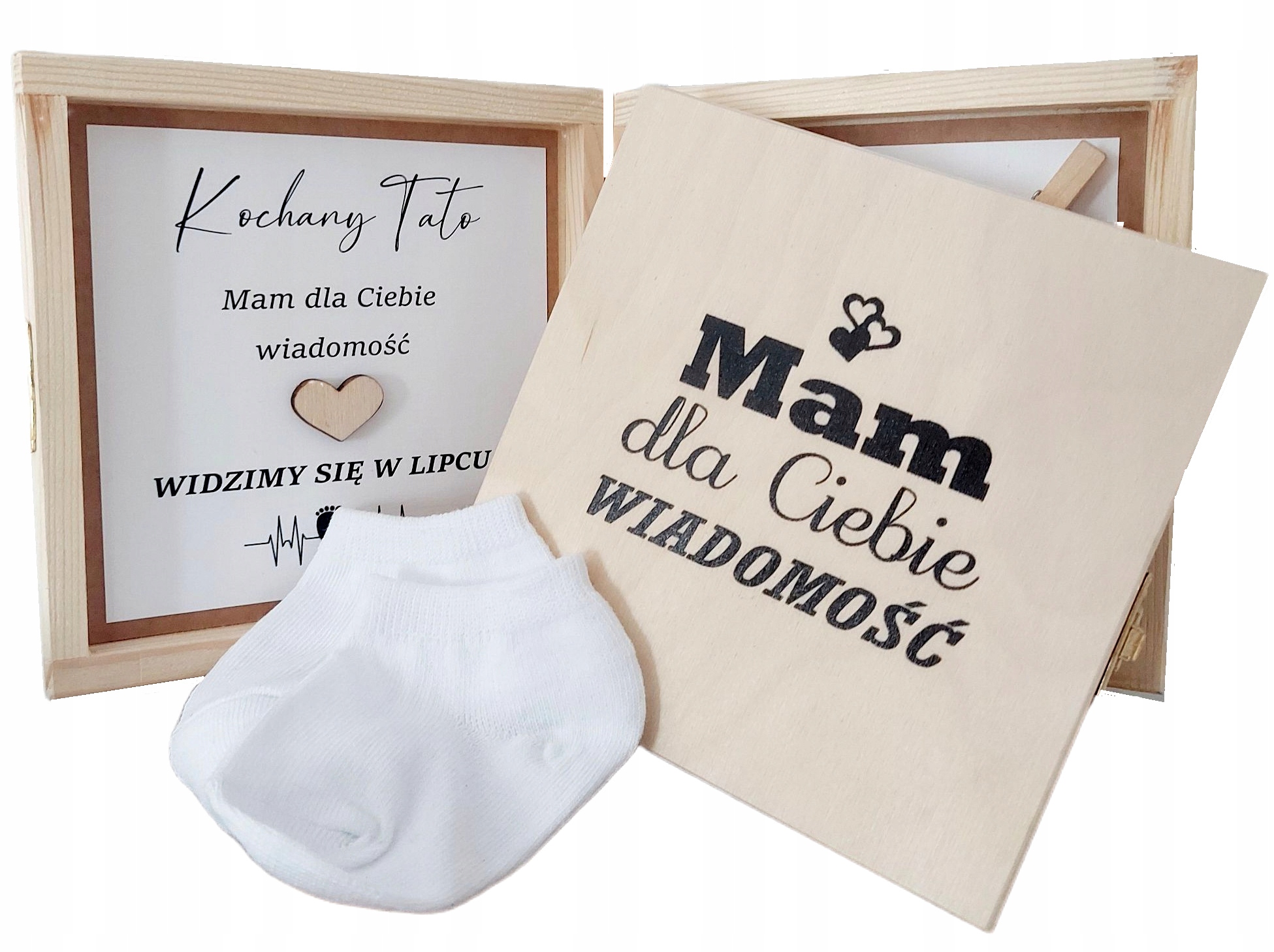 Informacja o ciąży ZOSTANIESZ TATĄ ze skarpetkami * GOTOWY PREZENT ...