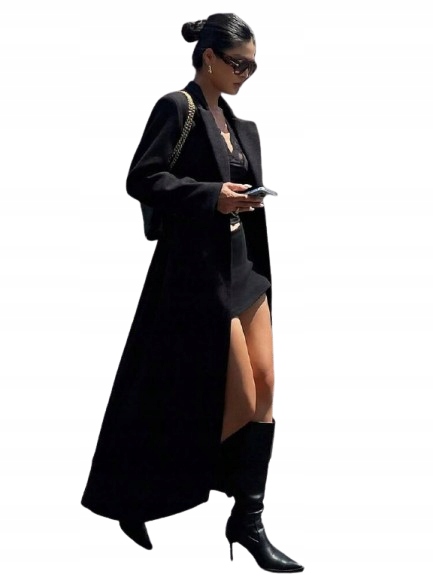 Dazy płaszcz damski czarny klasyczny bez kaptura rozmiar XL • Cena ...