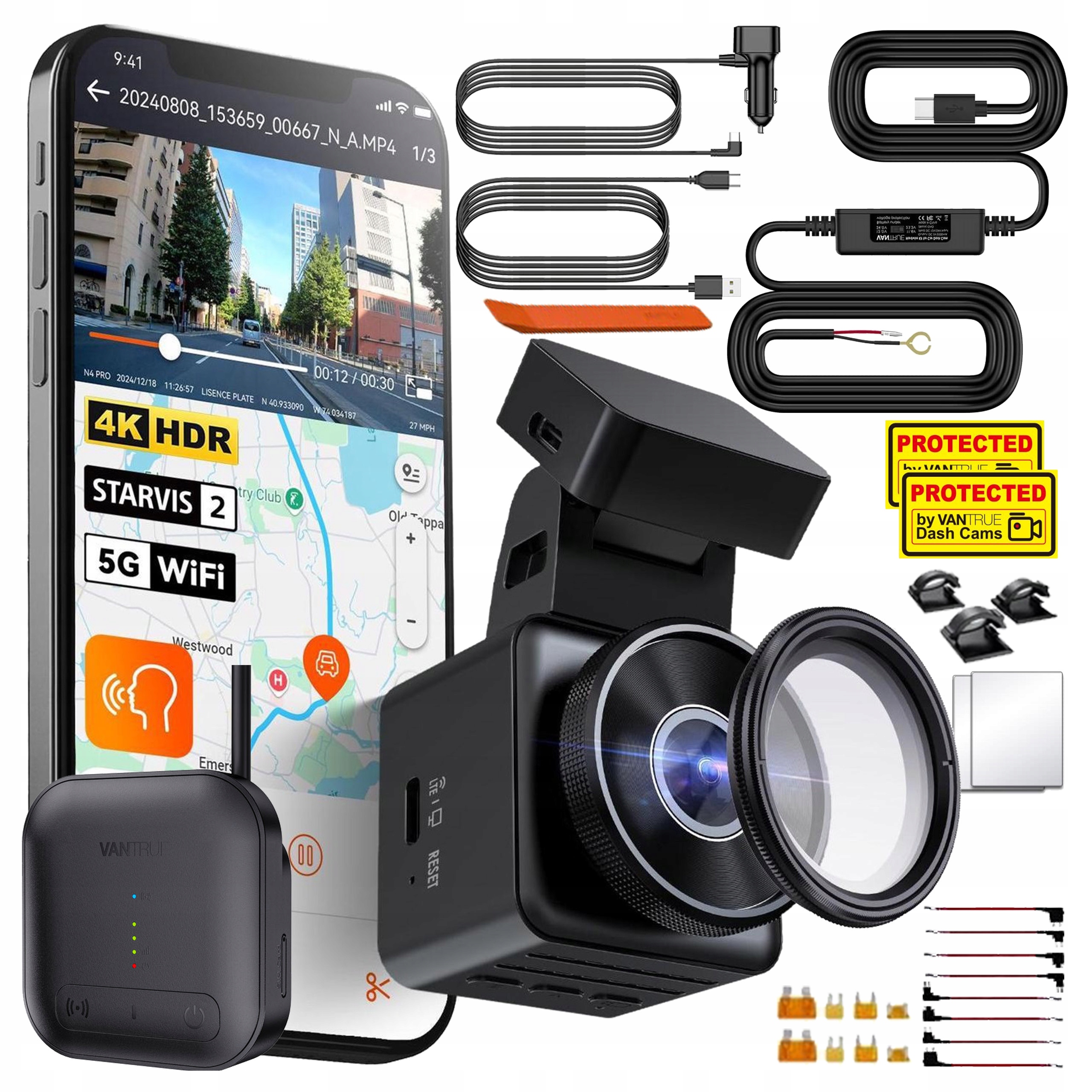 Wideorejestrator Vantrue E1 PRO LTE 4K UHD 158° GPS Wi-Fi HDR 5904209821518 za 1399.00PLN z ...