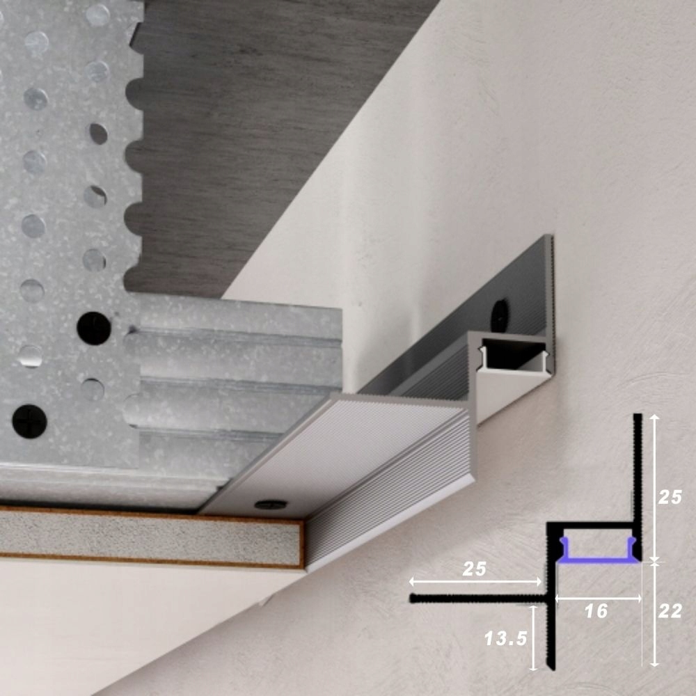 Profil cieniowy dystansowy LED do sufitów z GK (1001008) • Cena, Opinie ...