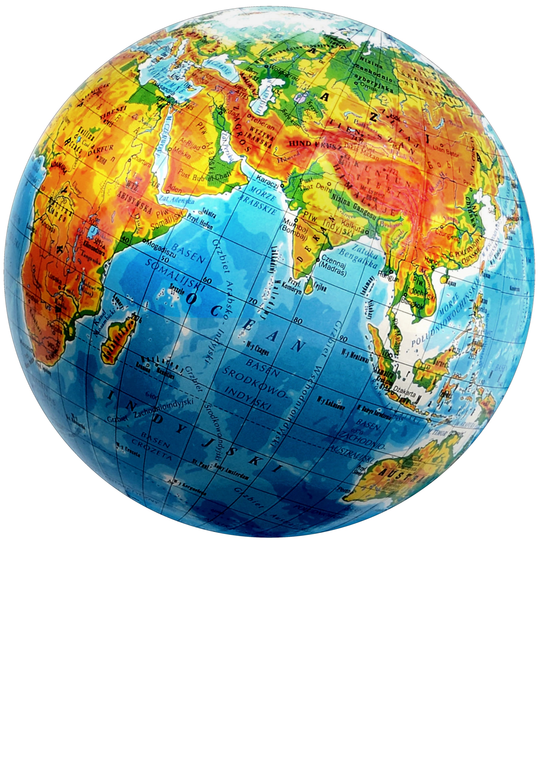 PAPIER WAFLOWY OPŁATEK GLOBUS ŚWIAT KONTYNENTY MAPA GEOGRAFIA A3 22-29CM 13027920402 - Allegro.pl