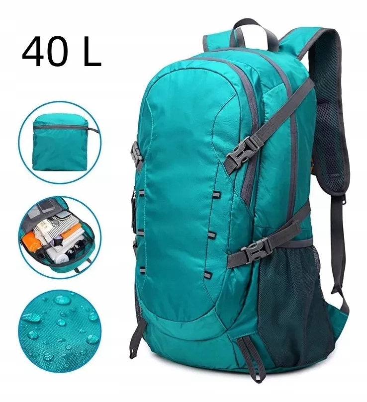 PLECAK SKŁADANY TURYSTYCZNY WOODODPONY OUTDOOR 40L - ZY879 - 13872340948 - Allegro.pl