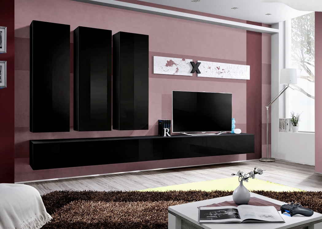 Узкая стенка под телевизор глубина 30 см - фото