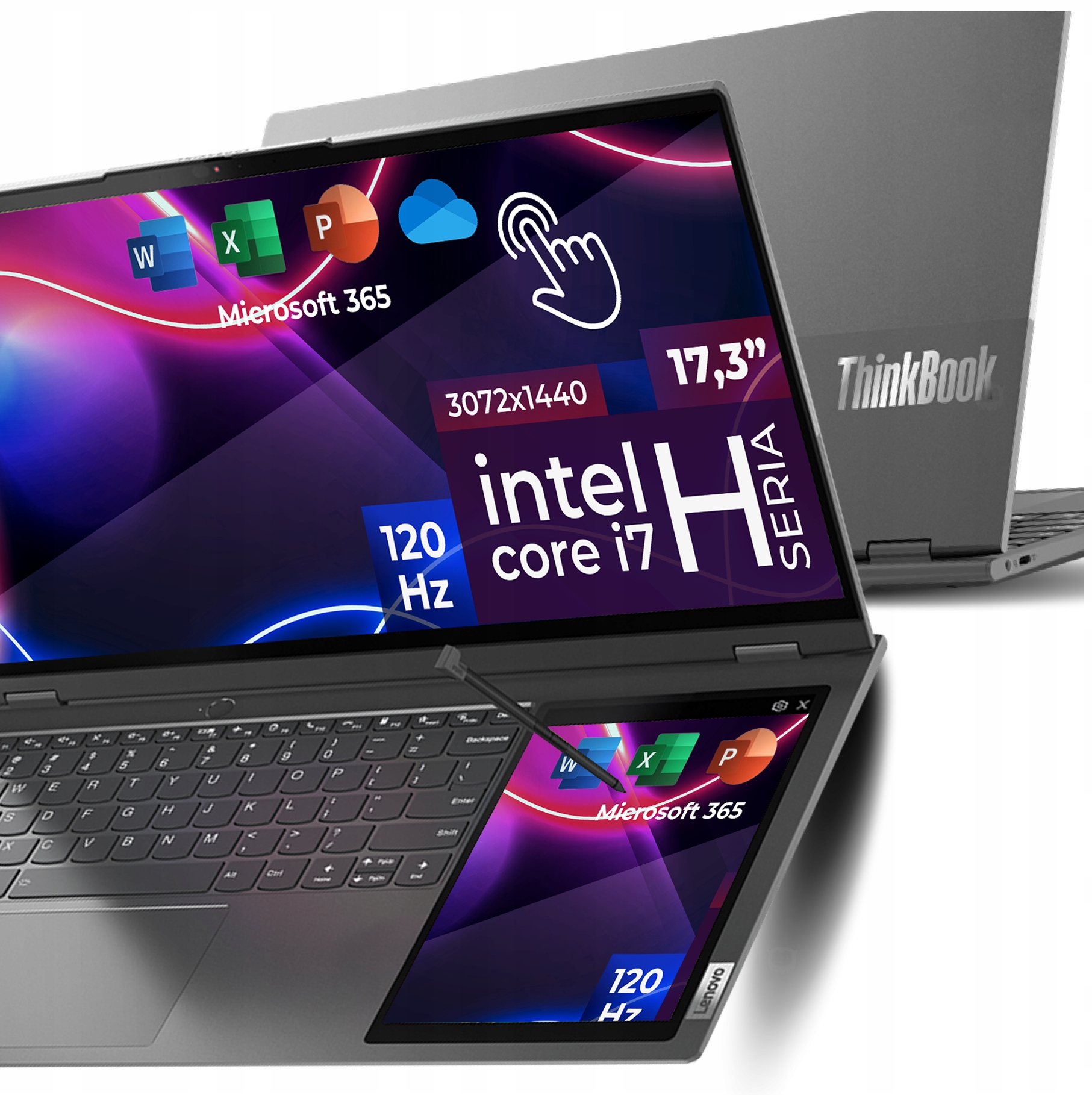 ThinkBook Plus G3 | i7-12700H |2TB|Dual Screen|17,3″ 3K 120Hz|8″ Touch ...