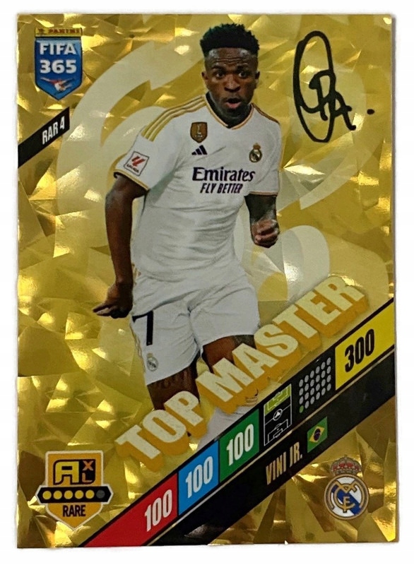 FIFA 365 2024 PANINI karta RARE TOP MASTER Vini Vinicius Jr REAL RAR 4 ...