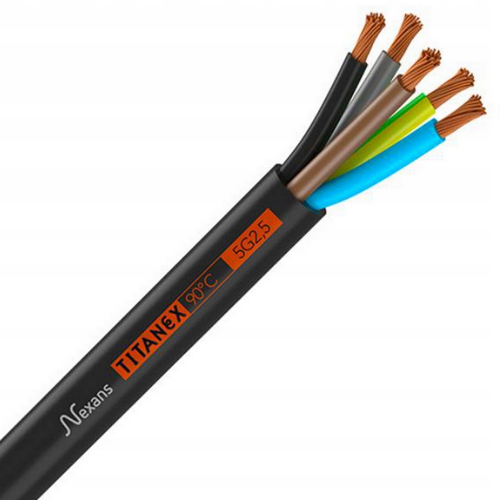 NEXANS TITANEX H07RN-F 5G2,5 PRZEWÓD KABEL 5x2,5 (3427680015594) • Cena ...