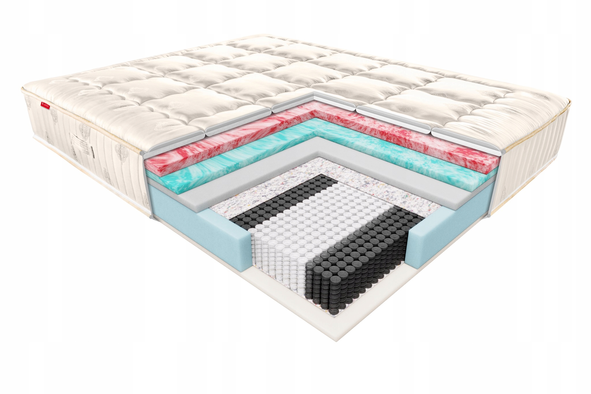 Materac sprężynowy kieszeniowy Janpol 180 x 200 x 27cm H4, H5 ...