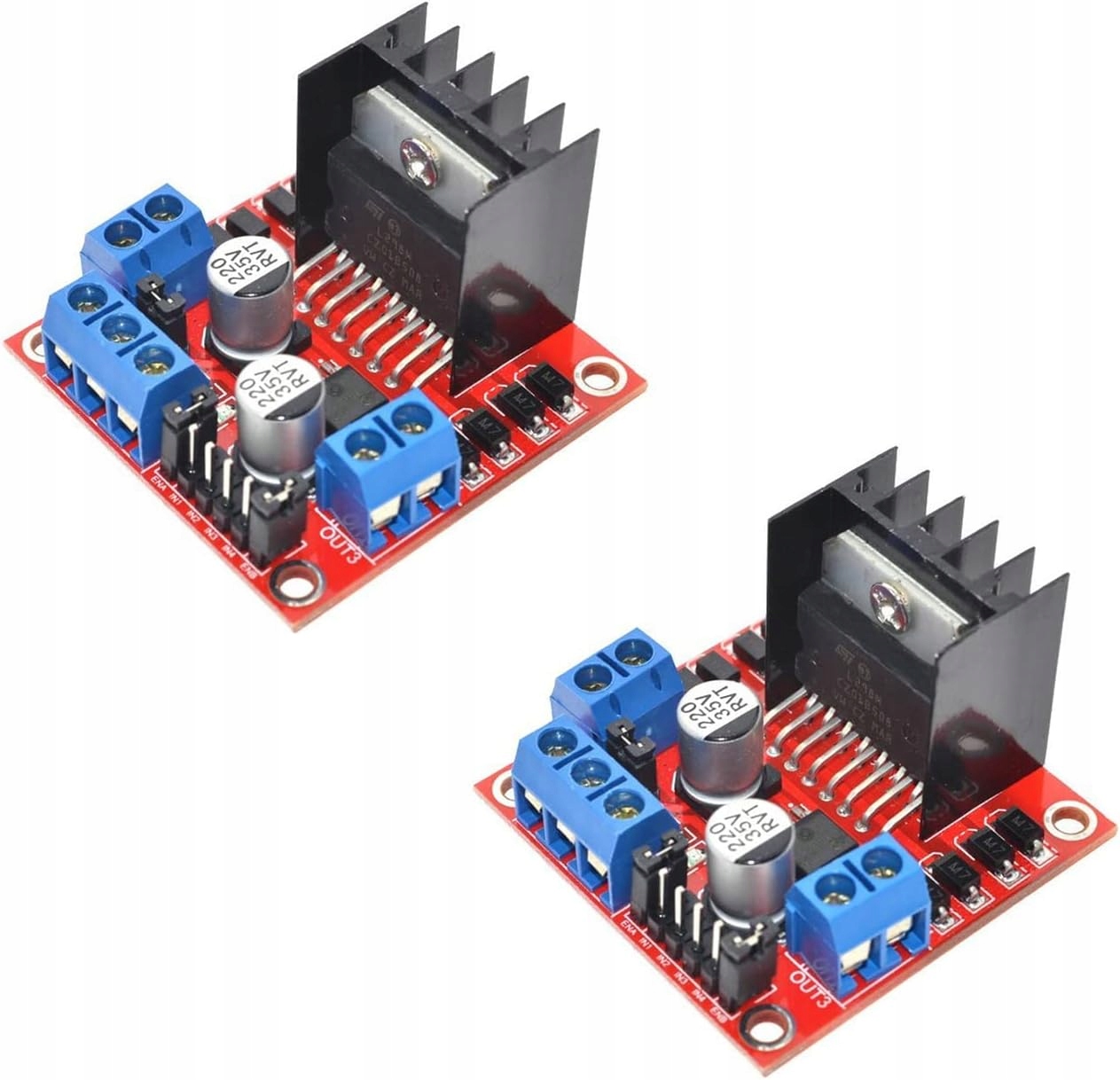 Moduł sterownika silnika L298n - podwójny mostek H dla Arduino, Esp32 ...