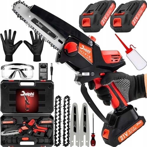 Delphi-Tools akumulatorowa piła łańcuchowa 1200 W z 2 akumulatorami ...