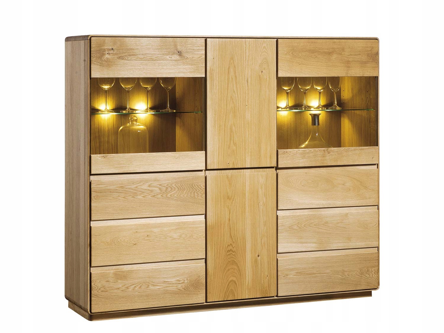 Duża Solidna Witryna Dębowa Dąb Palony (WMKM-A47-PALONY) • Cena, Opinie ...