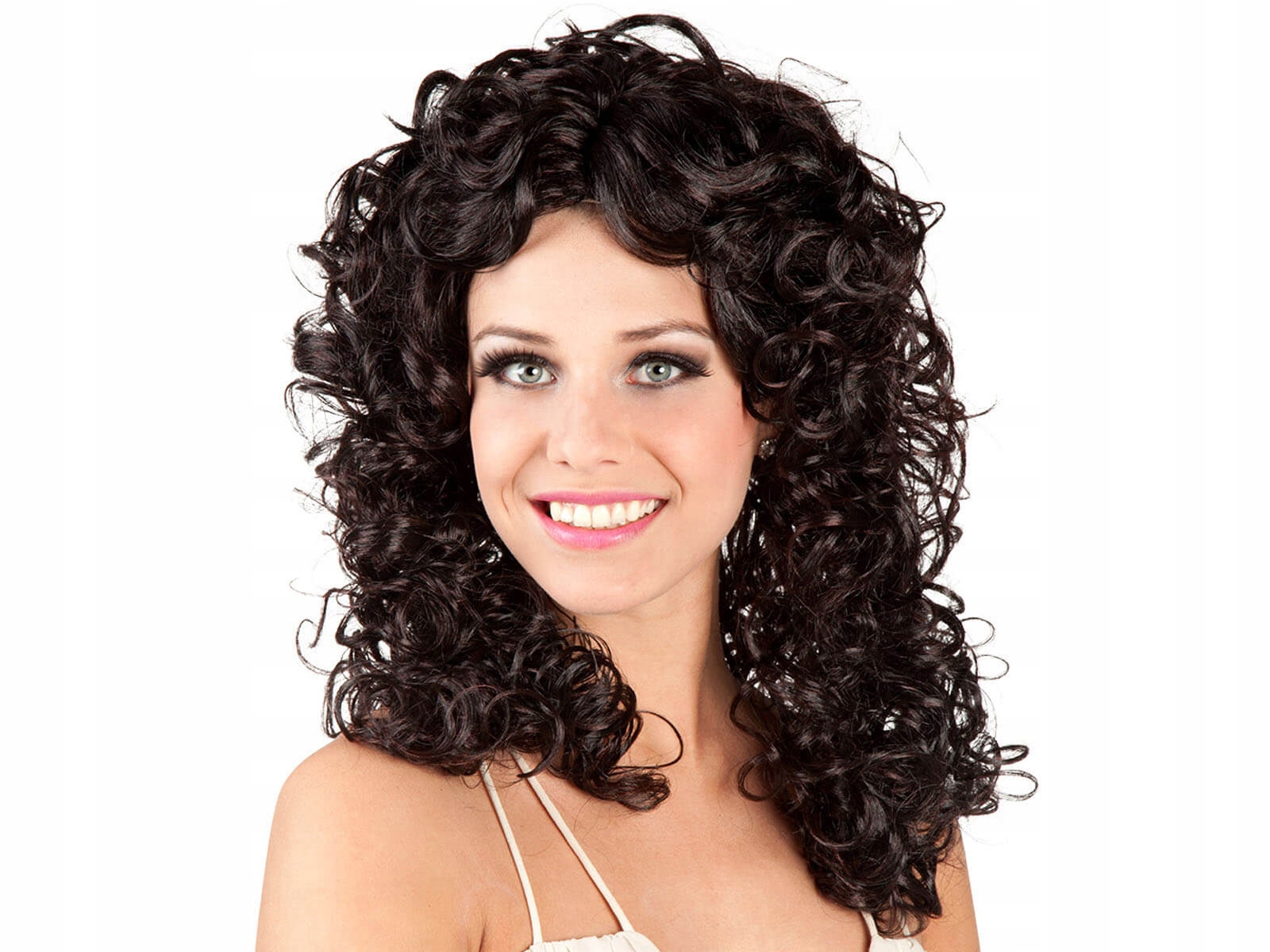 Boland peruka włosy półdługie czarny kręcone (8712026864222) • Cena ...