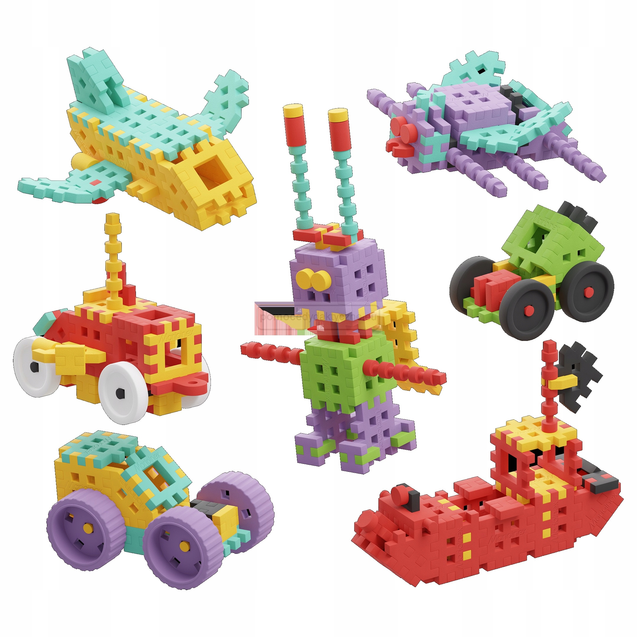 Klocki Mini Waffle 200 el. Konstruktor Majster (5903033904268) • Cena, Opinie • Plastikowe ...