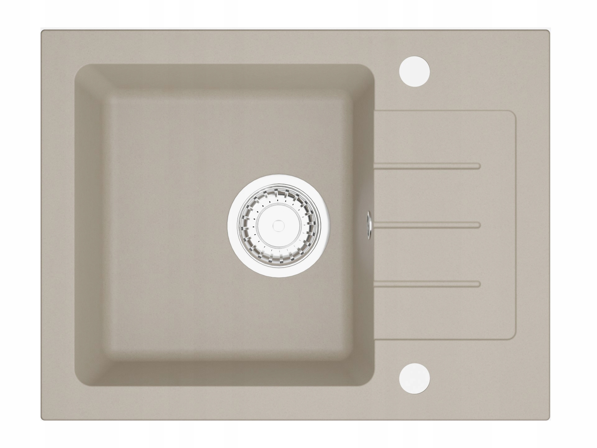 Jednokomorový drez DARFOR DG014 granit béžový - Allegro