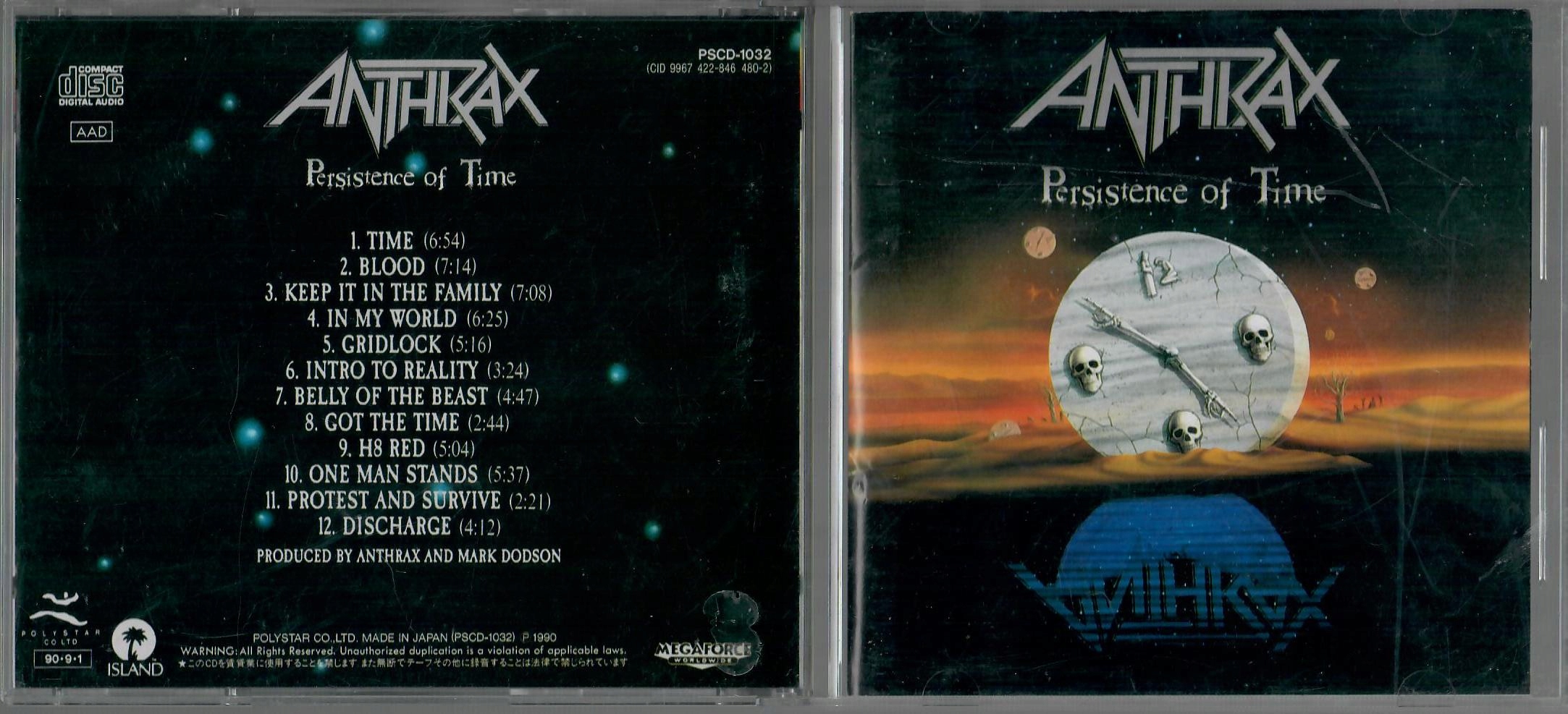 Persistence Of Time ANTHRAX CD • Cena, Opinie - Allegro