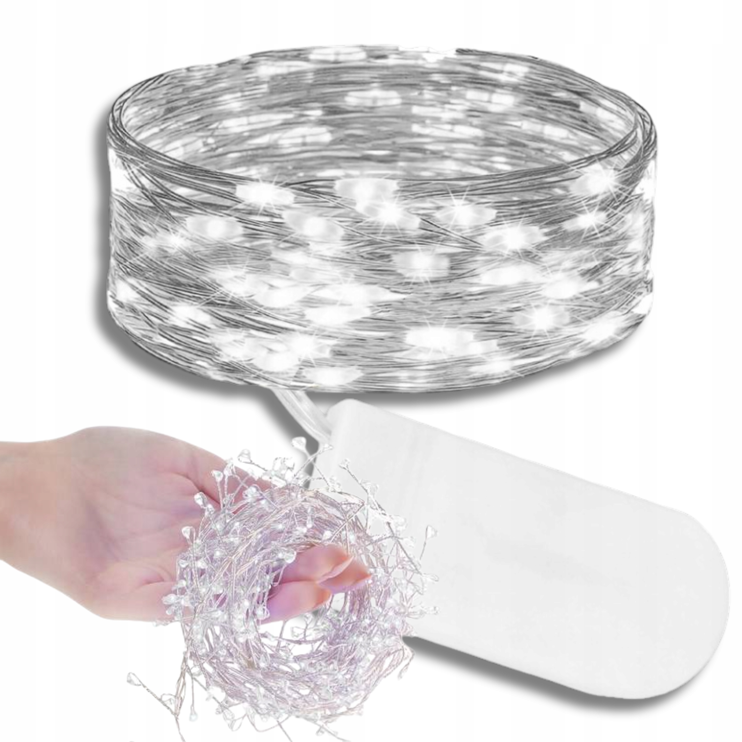 DRÓTOS FÉNYEK 20 LED ELEMES MŰKÖDÉSŰ HIDEG FEHÉR 2xAA, (5907621825355 ...