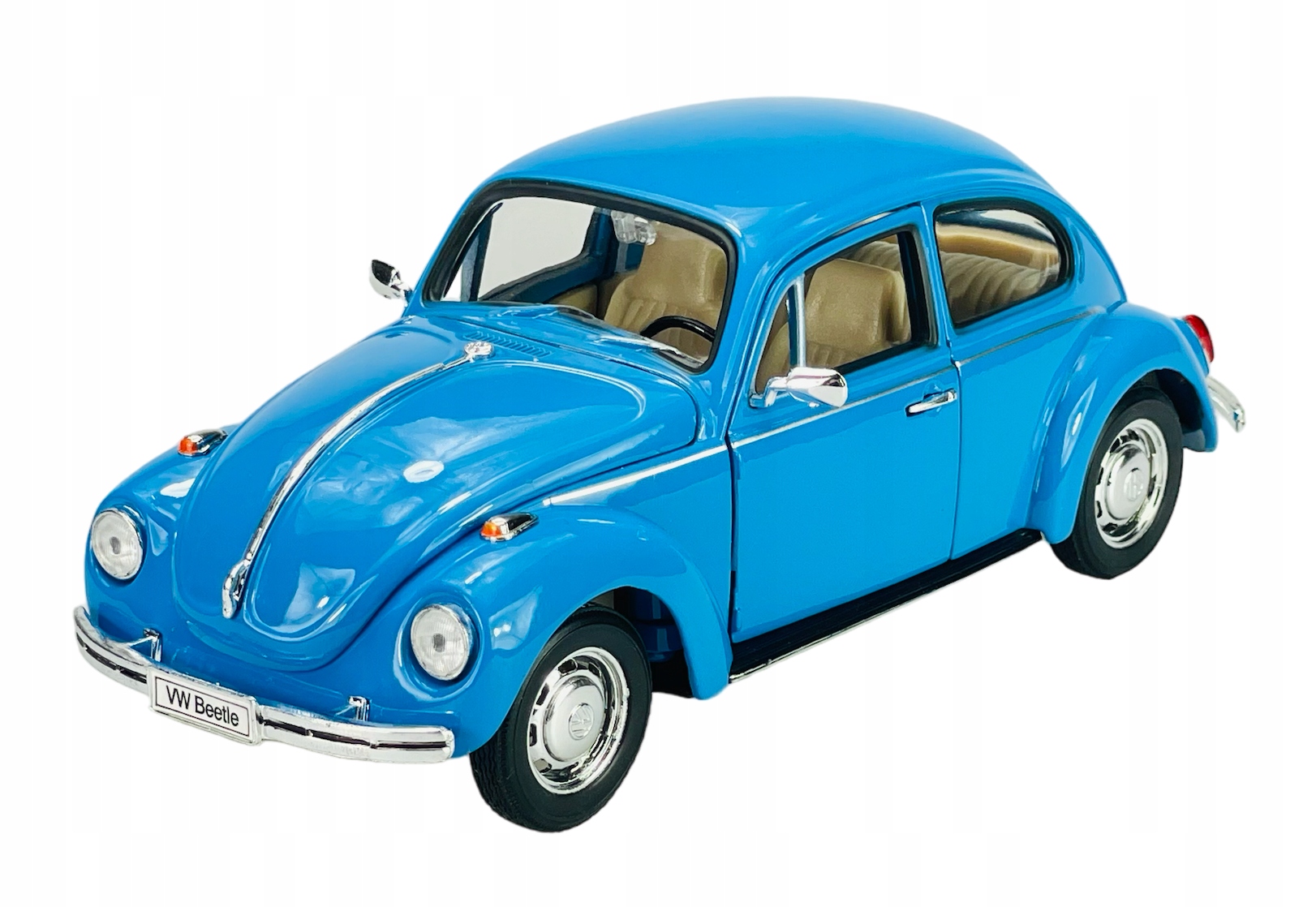 WELLY VW VOLKSWAGEN BEETLE GARBUS NIEBIESKI 1:24 NOWY METALOWY MODEL ...