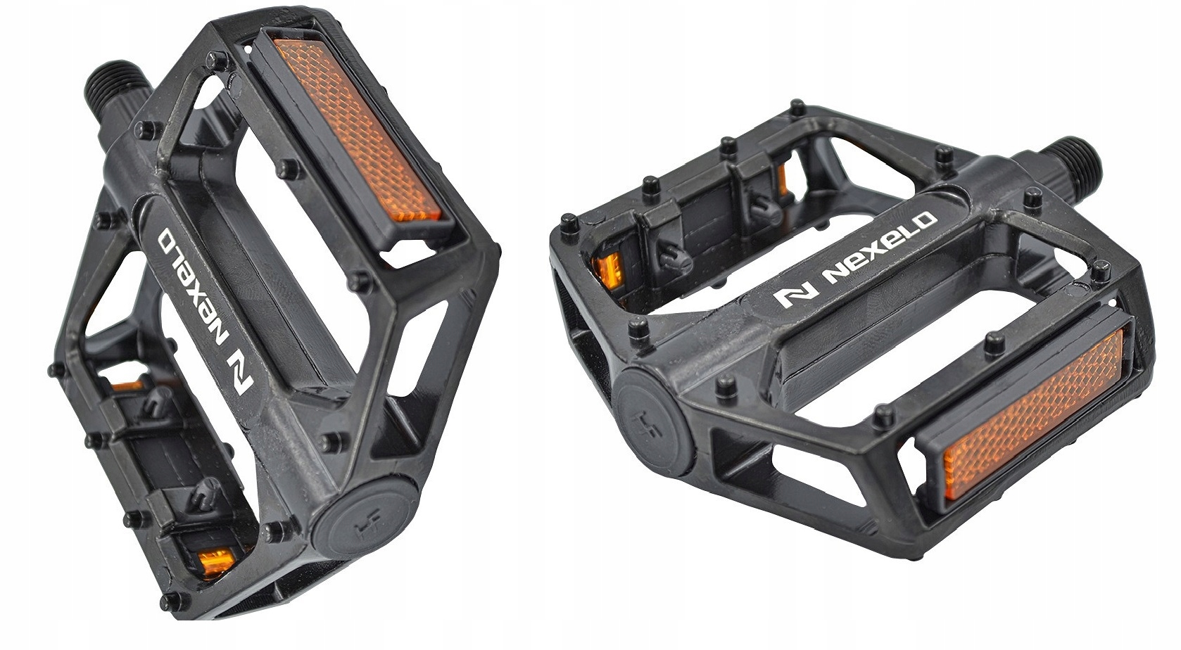 PEDAŁY ROWEROWE PLATFORMOWE WYTRZYMAŁE PINY MTB BMX DUŻE 9/16" CZARNE - 5902270864915 ...