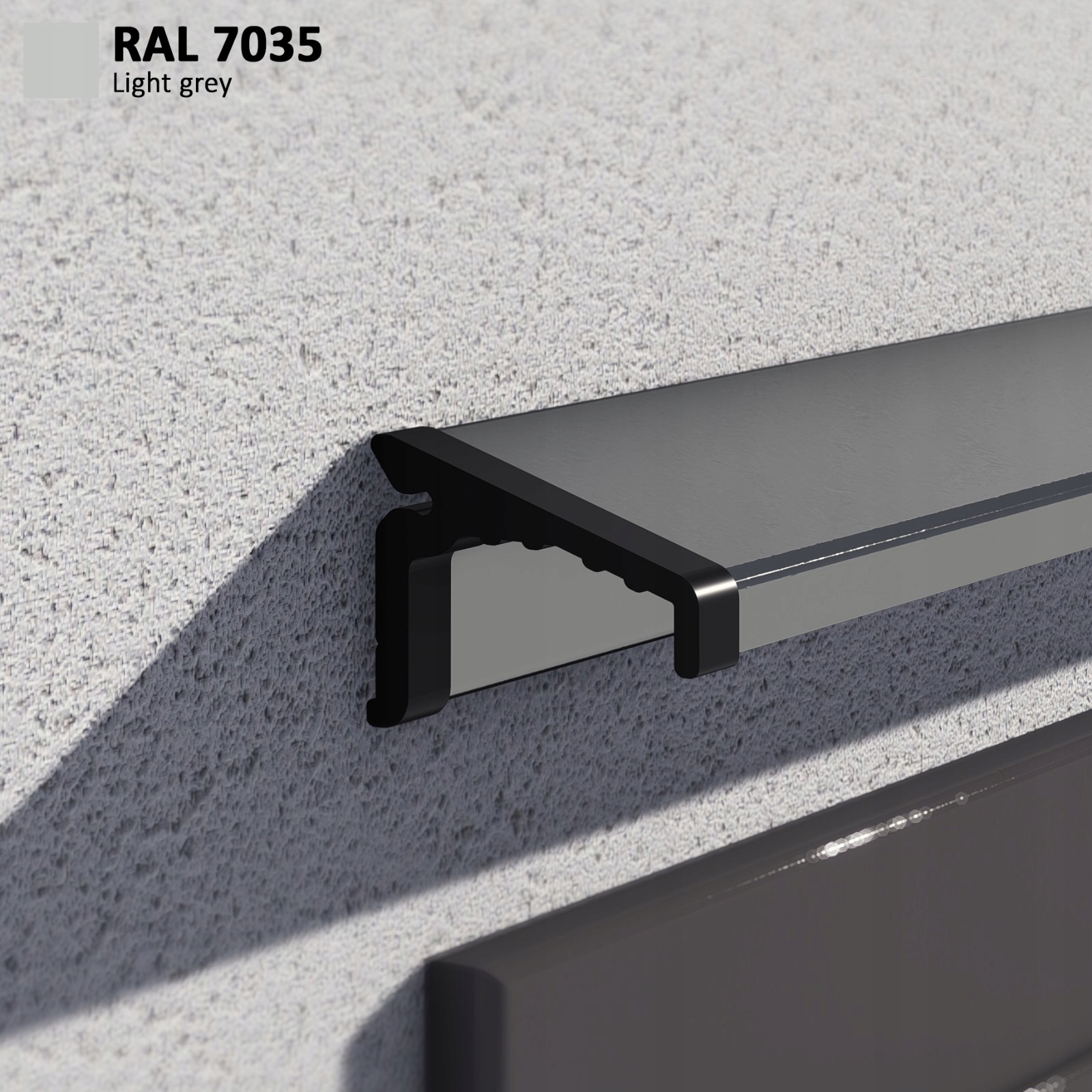 Okapnik do drzwi, okna RAL 7035 • Cena, Opinie • Uszczelki 14244421159 ...