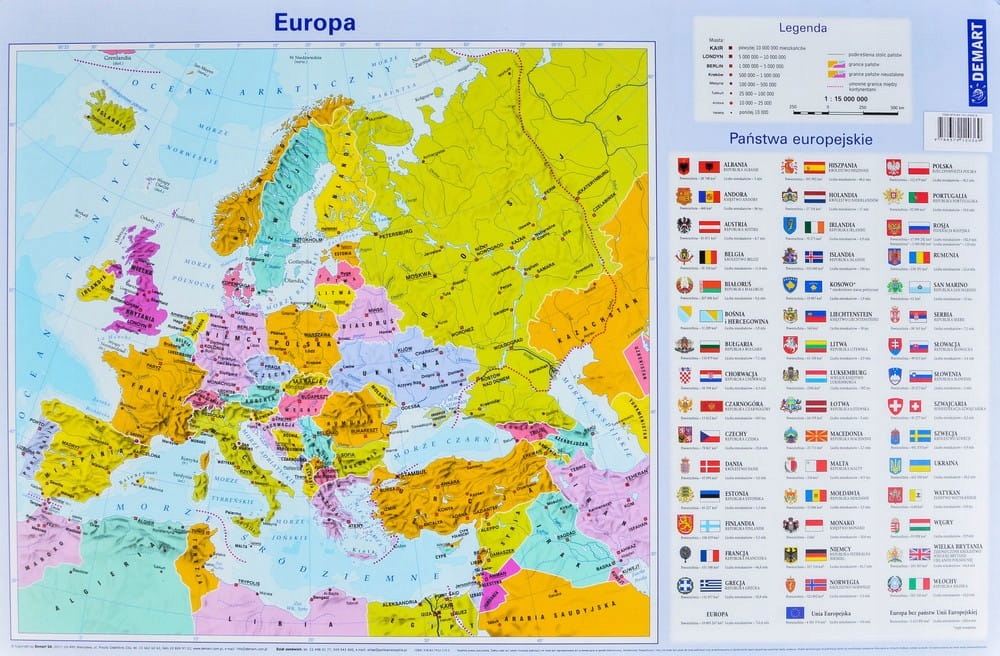 POLITICKÁ MAPA EURÓPY DESK PAD DEMART | KúpSiTo.sk - Tovar z Poľska