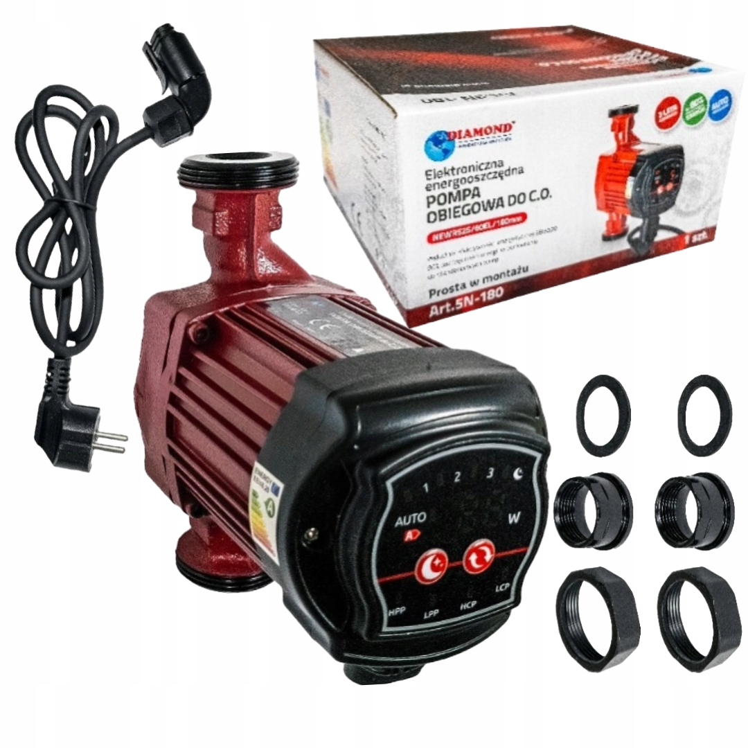 POMPA OBIEGOWA ENERGOOSZCZĘDNA 25/60-180 ELEKTRONICZNA DO INSTALACJI C ... POMPA OBIEGOWA ENERGOOSZCZĘDNA 25/60-180 ELEKTRONICZNA DO INSTALACJI C ...