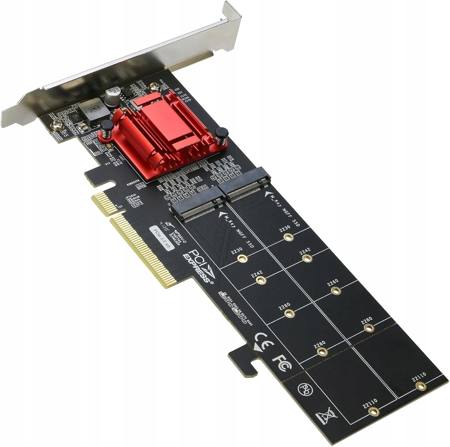 Card adapter RIITOP Dual M.2 NVMe SSD do PCIe 3.1 x8/x16 obsługa M-Key - Sklep, Opinie, Cena w ...