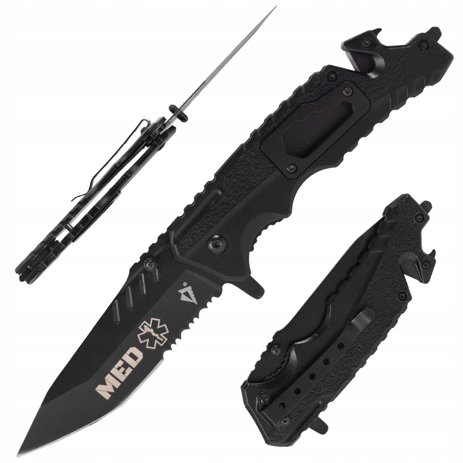 NÓŻ SKŁADANY RATOWNICZY RESCUE SCYZORYK DOMINATOR MED EDC MEDYKA Z ...