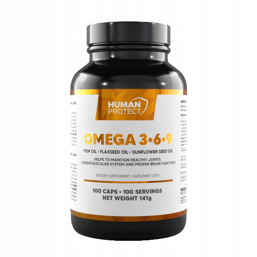 Human Protect Omega 3-6-9 100softgels Kwas EPA DHA Zdrowie Uroda ...