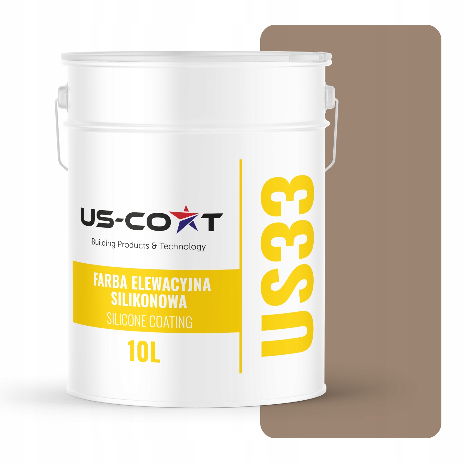 FARBA ELEWACYJNA SILIKONOWA FASADOWA KOLOR ORZECHOWY F535 UV 10L PRODUCENT (5905748286028 ...
