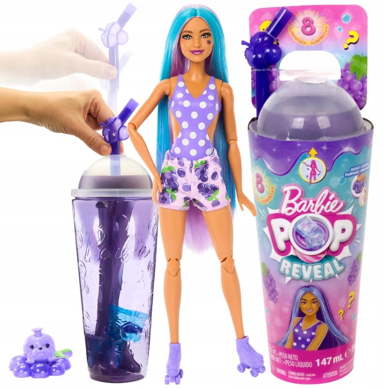 Mattel Barbie Pop Reveal Juicy Fruit - Grape Cocktail HNW40 - Allegro