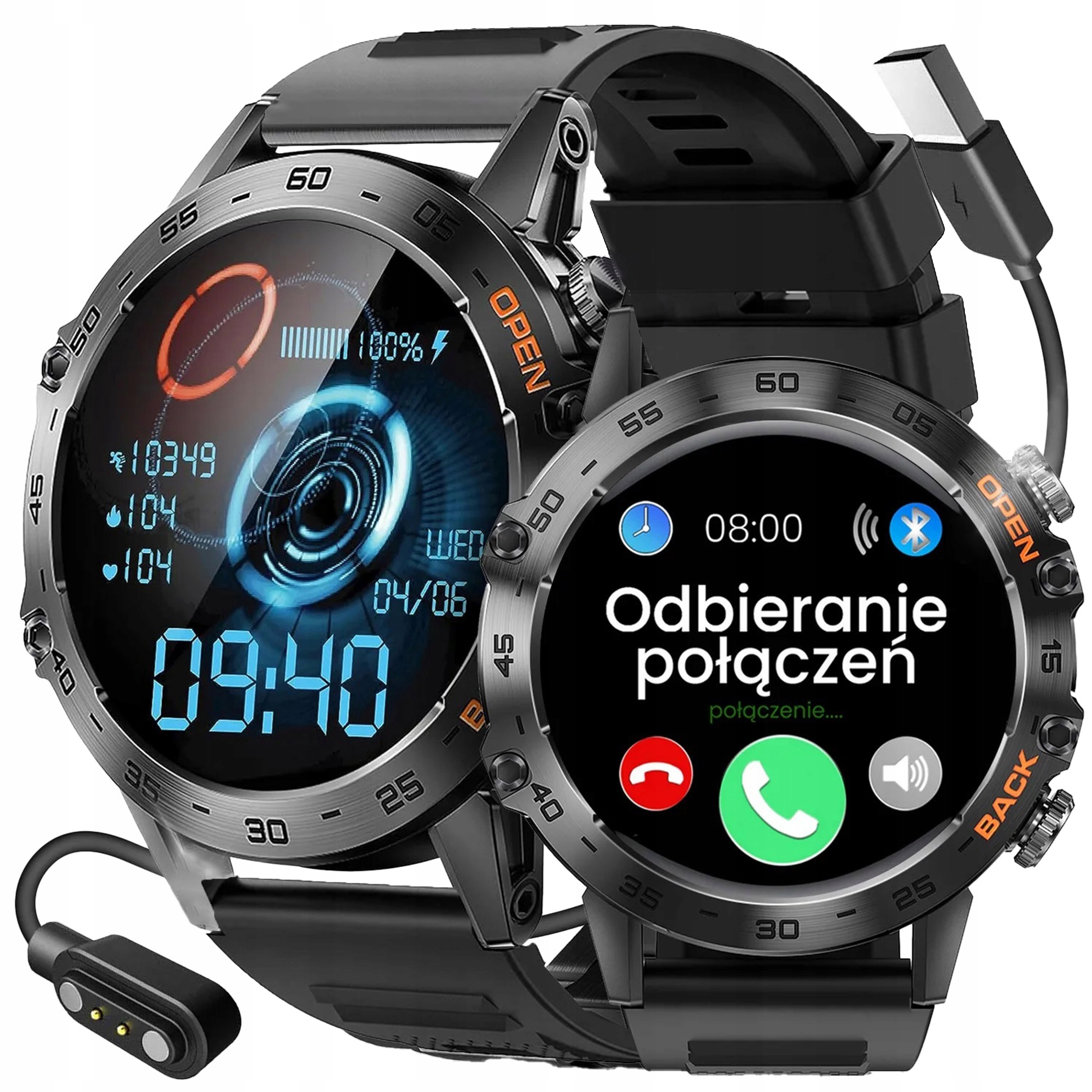 ZEGAREK SMARTWATCH SPORTOWY MĘSKI + SZKŁO OCHRONNE - Sklep, Opinie ...
