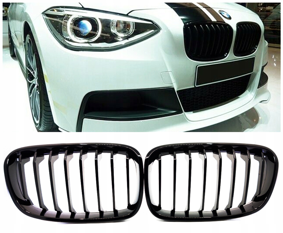 005GB NERKI W GRILL ATRAPY CZARNY POŁYSK dla BMW F20 F21 2013-2017 ...