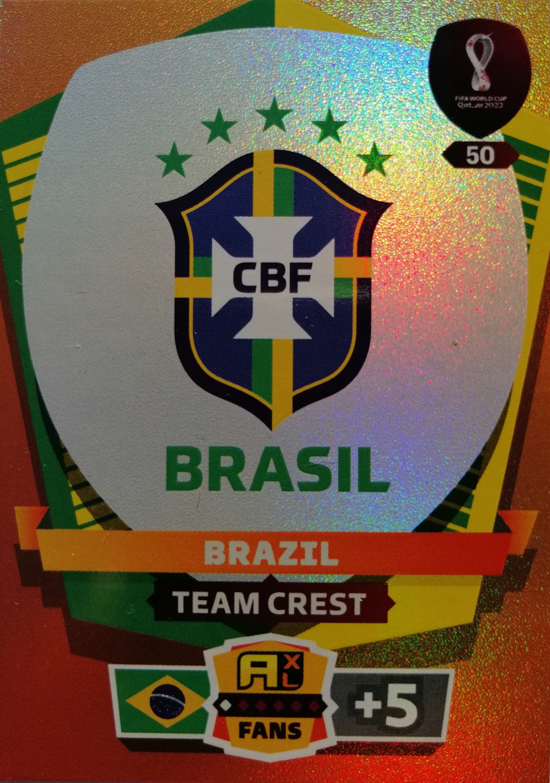 WORLD CUP QATAR 2022 TEAM CREST LOGO 50 BRAZYLIA - 12471976588 - Allegro