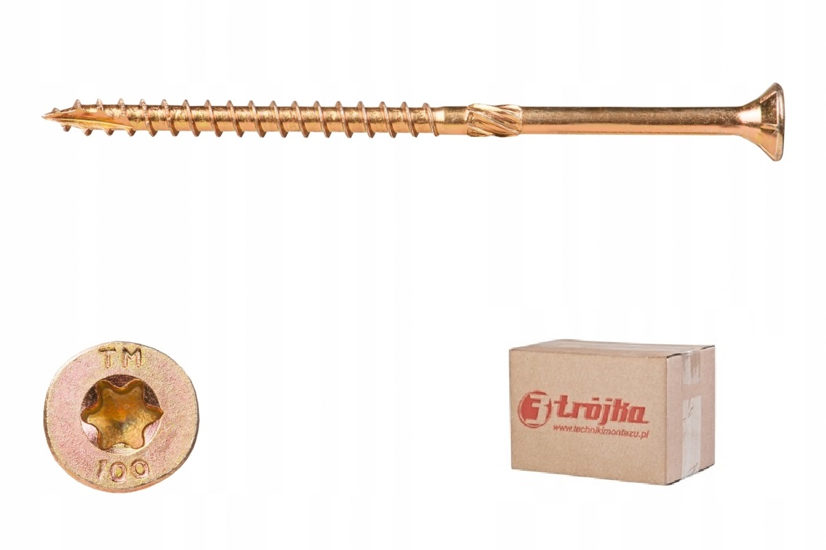 Wkręt WKRĘTY ciesielskie 5x70 tarasowe do deski TORX stożek 5,0 x 70 ...