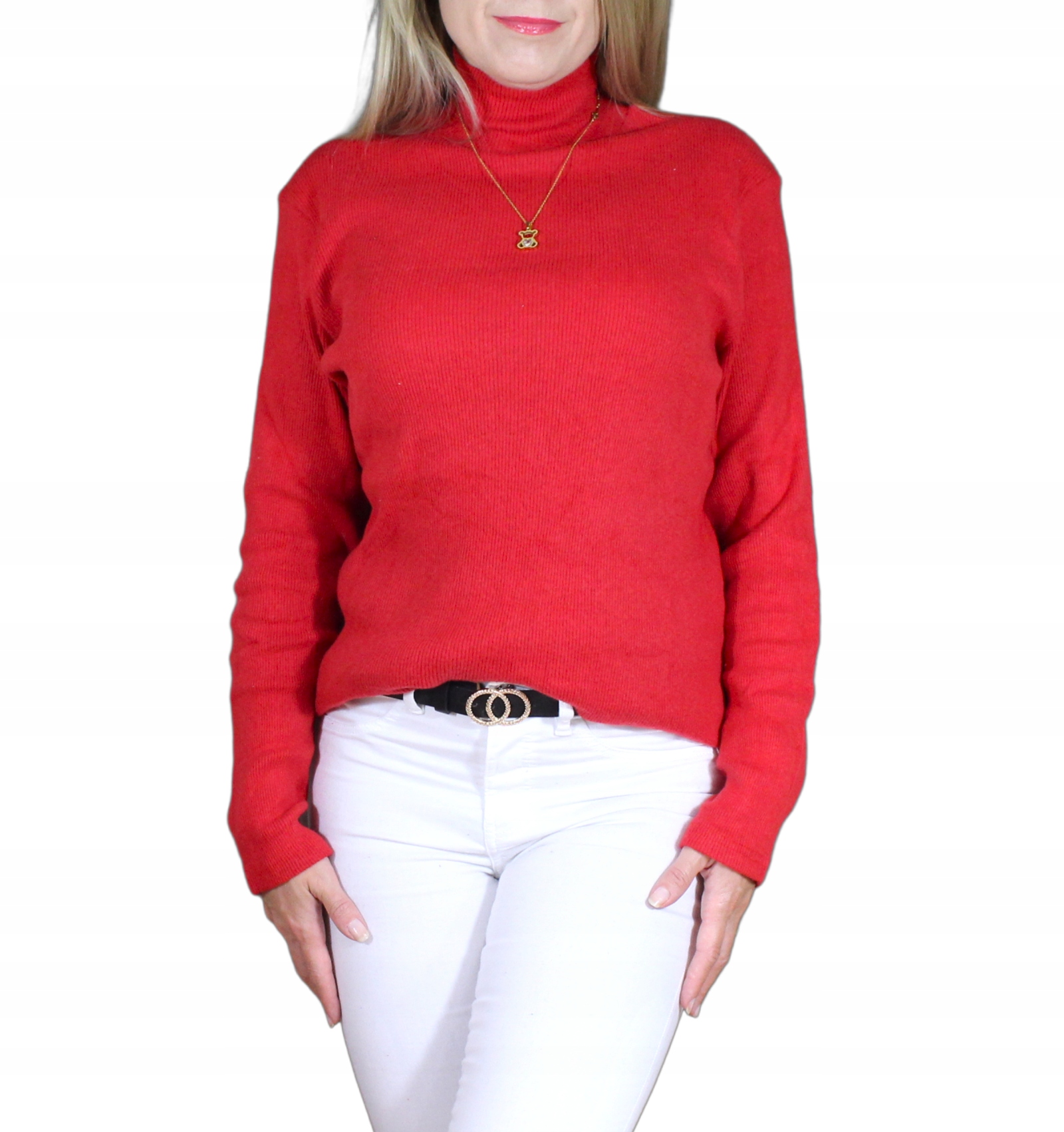 Golf damski gładki modny kobiecy duży plus size • Cena, Opinie • Bluzki ...